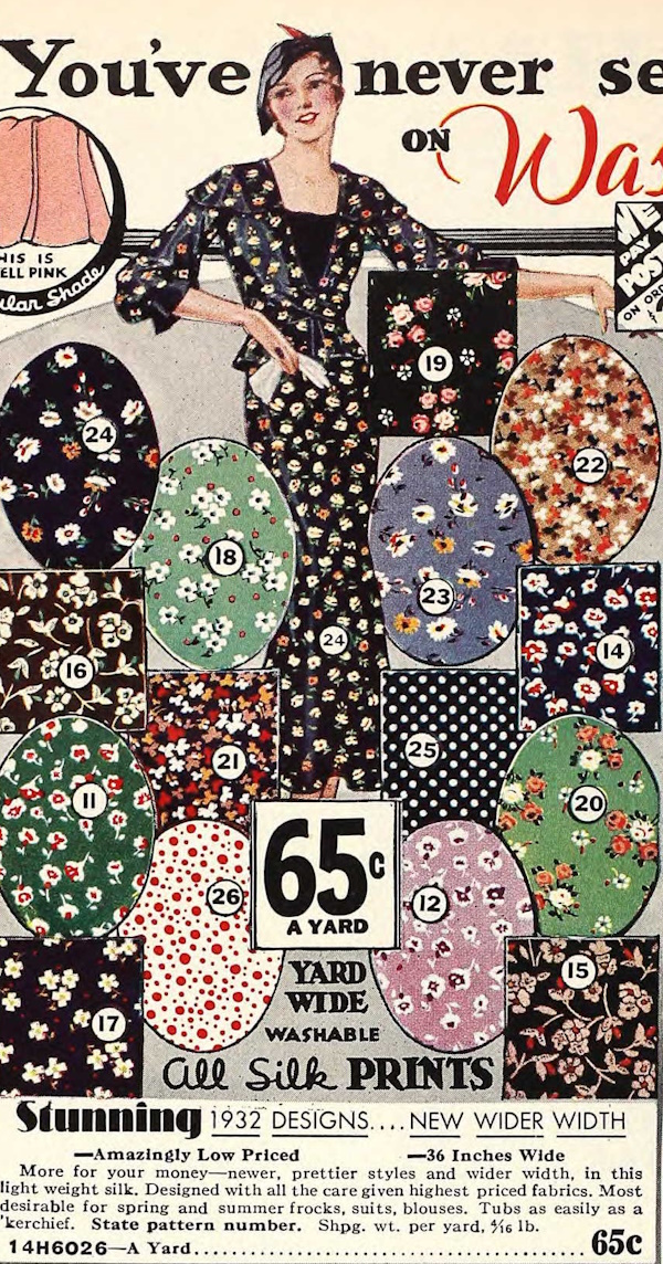 1930s Fashion Colors & Fabrics