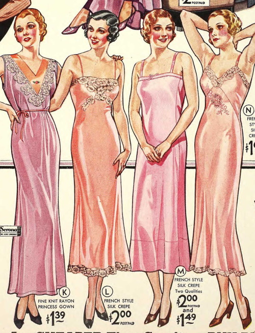 1930s Lingerie Styles - Bra, Underwear, Girdle, Stockings