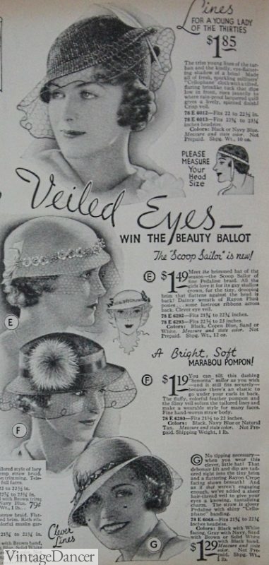 1930s Hat Styles | Women's 30s Hat History