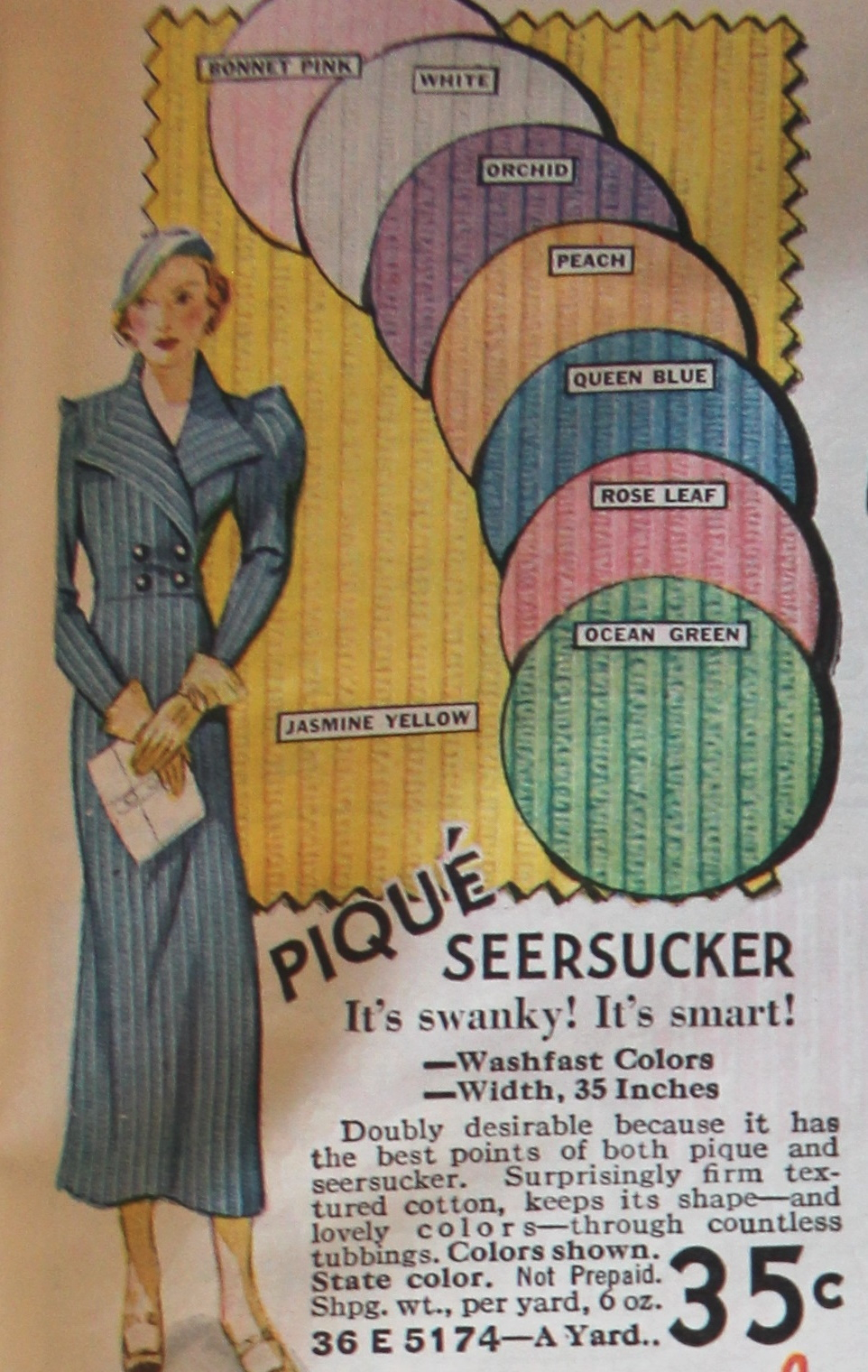 1930s Fashion Colors & Fabrics