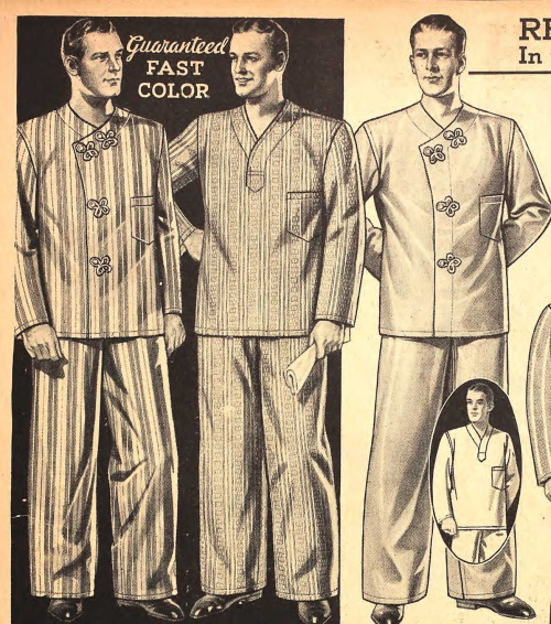 1930s Men's Pajamas, Robes, Smoking Jackets History