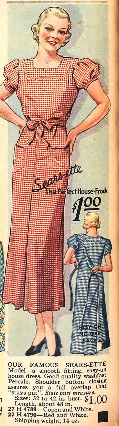 1930s House Dresses, Fabrics, Patterns