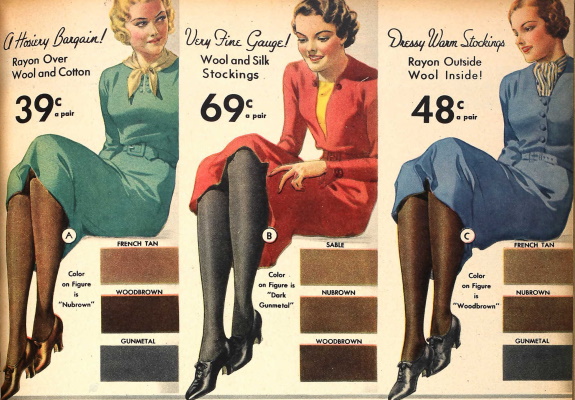 1930s Stockings, Nylons, Tights & Socks