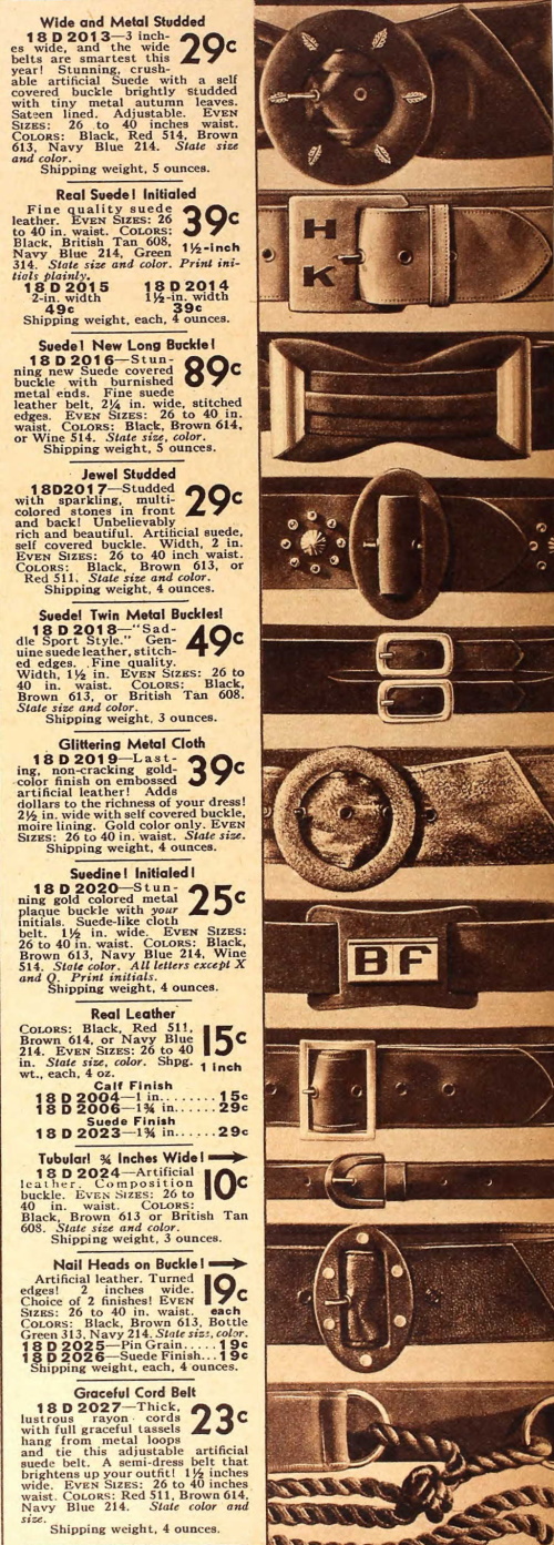 A History of Belts 1920-1960 for Women