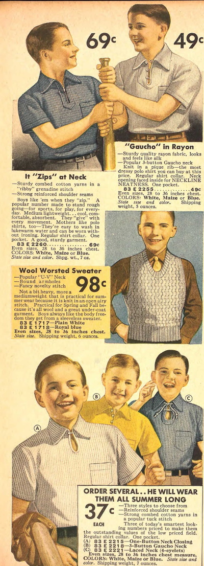 1930s Teenage Boys' Fashion