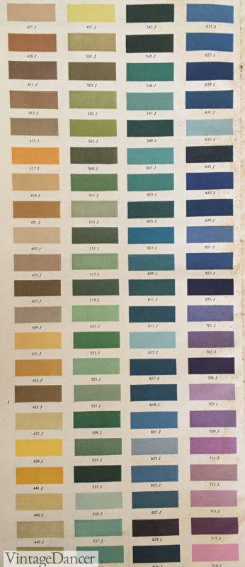 1930s Fashion Colors & Fabrics