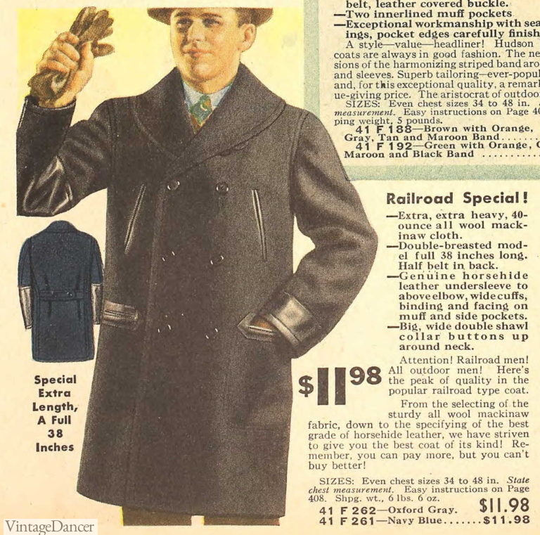 1930s Men's Coat and Jacket Styles