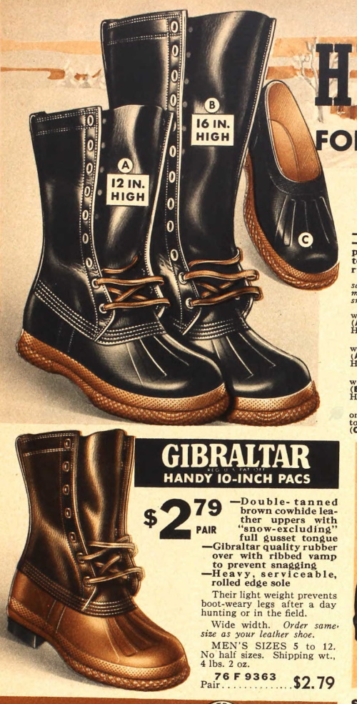 Men's Vintage Winter Boots- 1920s to 1950s