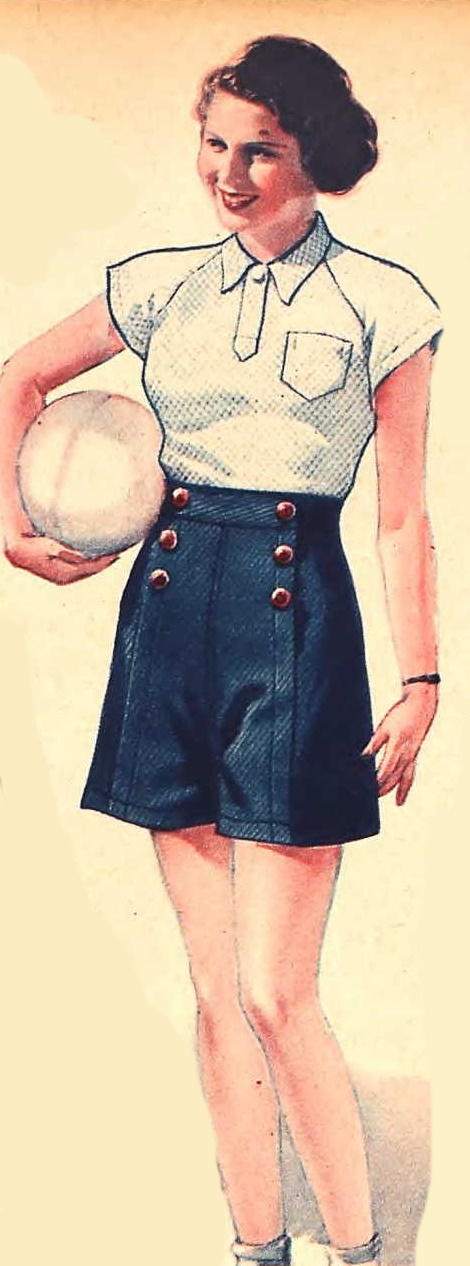 Vintage Shorts, Culottes History 1930s-1950s