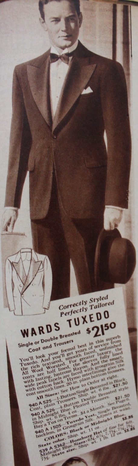 1930s Tuxedos and Eveningwear