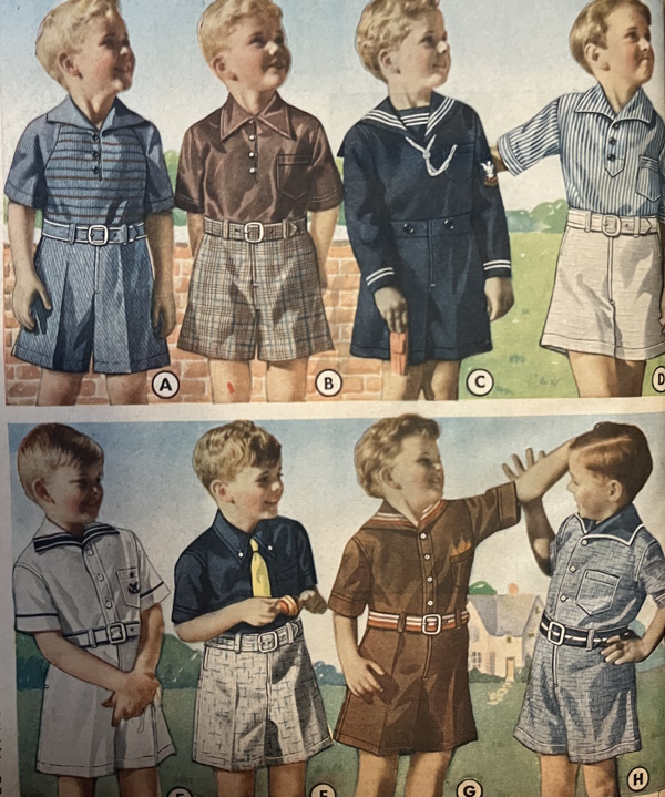 1930s Children's Fashion for Boys