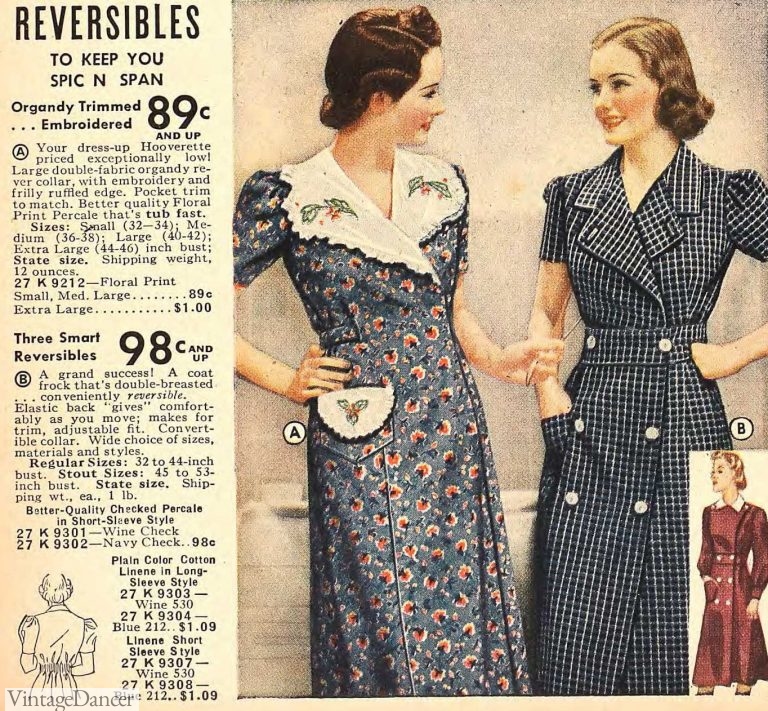 1930s House Dresses, Fabrics, Patterns