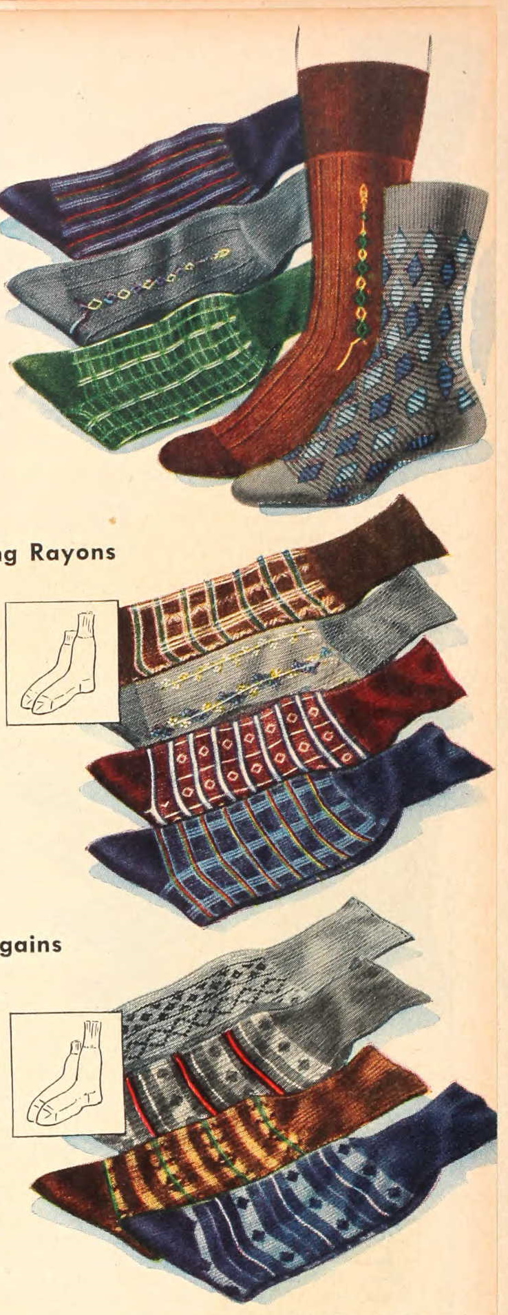 Vintage Men's Socks History-1900 to 1960s