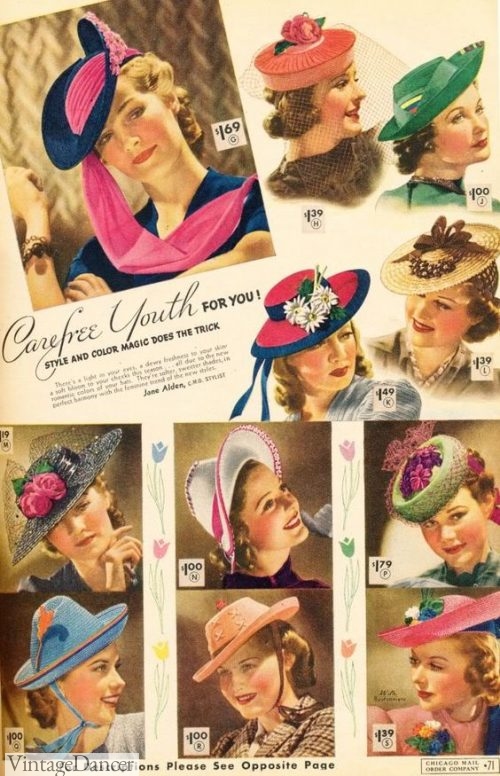 1930s Hat Styles | Women's 30s Hat History