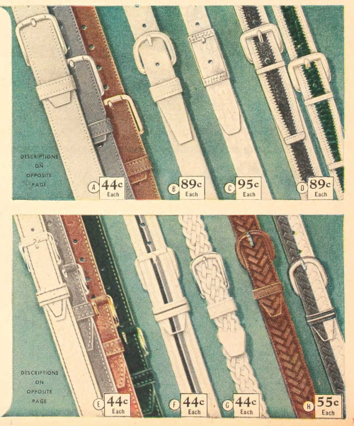 1940s Men's Accessories: Belt, Suspenders, Cuff Links, Jewelry
