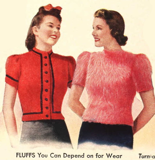 1940s Sweater Styles - Women's Pullovers and Cardigans