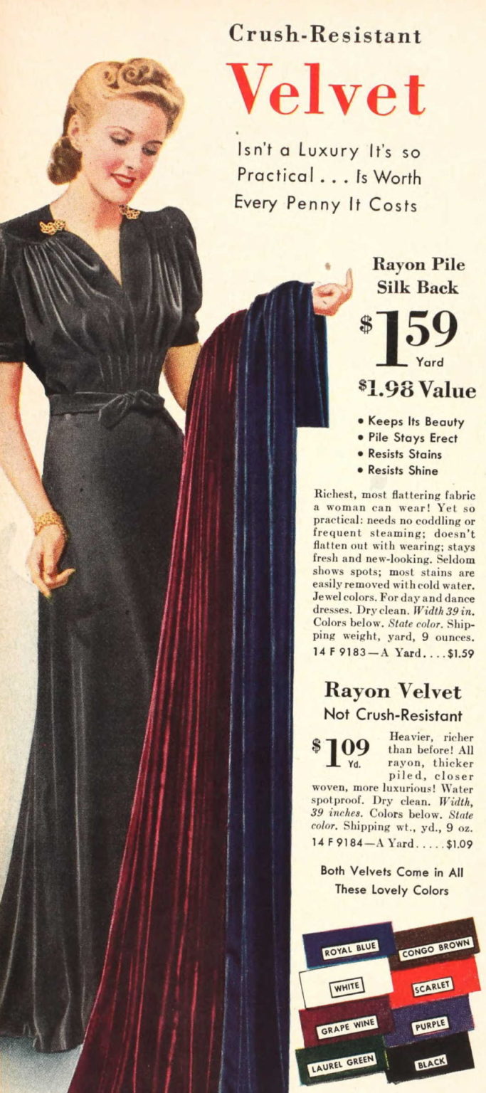 1940s Fabrics and Colors in Fashion