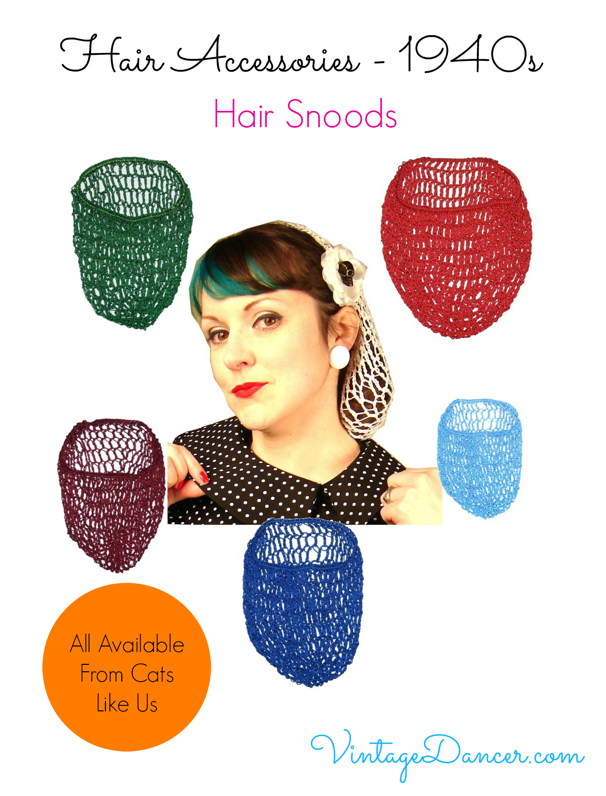 1940s Vintage Hair Accessories - 4 Authentic Styles