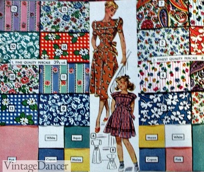 1940s Fabrics and Colors in Fashion