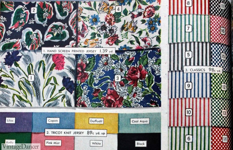 1940s Fabrics and Colors in Fashion