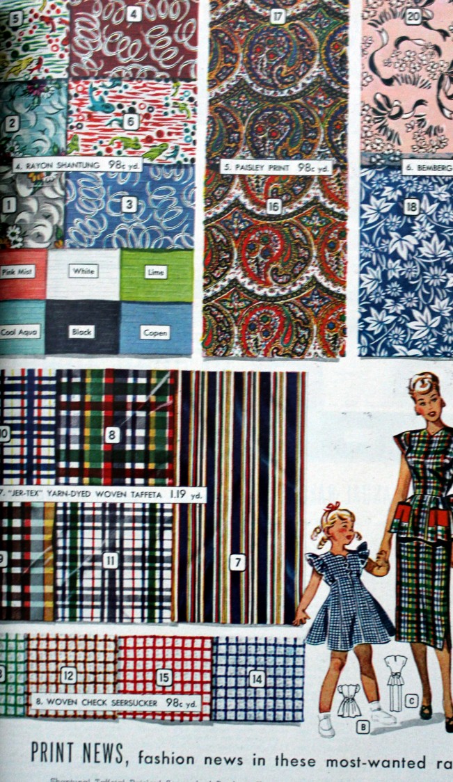 1940s Fabrics and Colors in Fashion