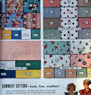 1940s Fabrics and Colors in Fashion