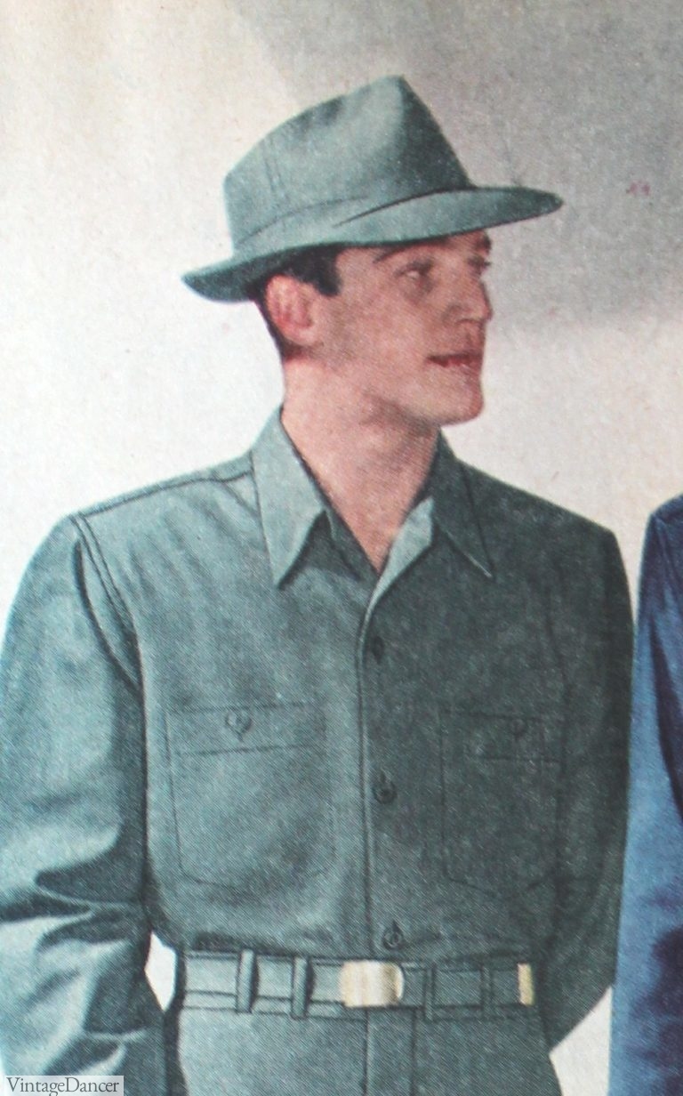 1940s Men's Work Clothes, Casual Wear