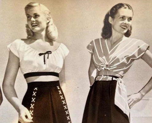 1940s Blouses, Shirts, Knit Tops Styles - Fashion History