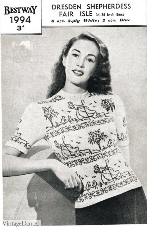1940s Sweater Styles - Women's Pullovers and Cardigans