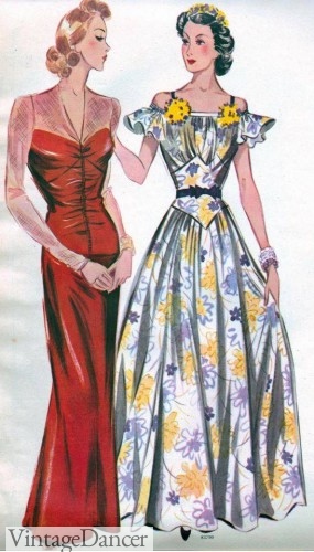 1940s Style Prom Dresses, Formal Dresses, Evening Gowns