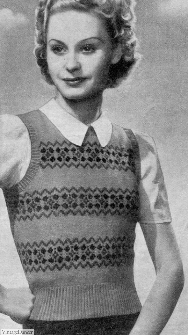 1940s Sweater Styles - Women's Pullovers and Cardigans