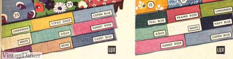 1940s Fabrics and Colors in Fashion
