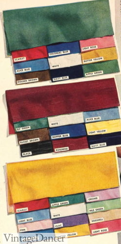 1940s Fabrics and Colors in Fashion