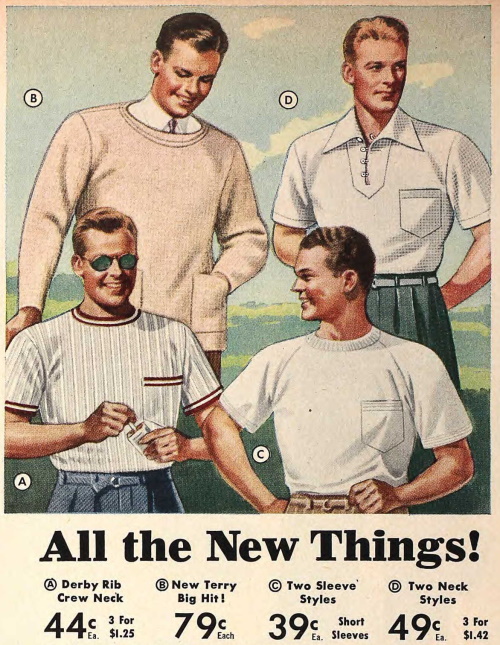 1940s Men's Casual Clothing- Shirts, Trousers, Pullover Vests