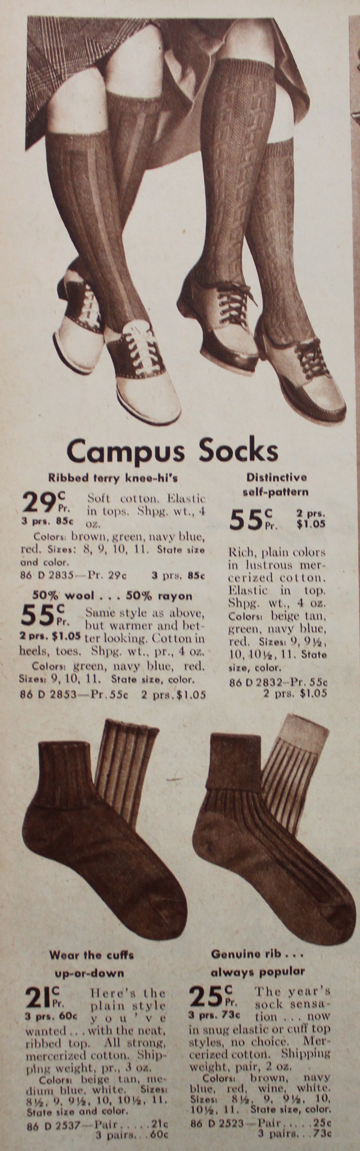 Vintage Socks | 1920s, 1930s, 1940s, 1950s, 1960s History