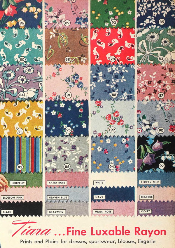 1940s Fabrics and Colors in Fashion