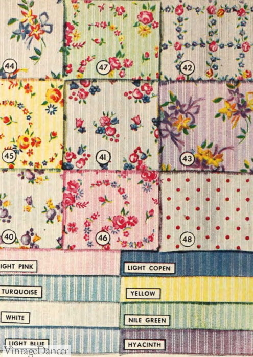1940s Fabrics and Colors in Fashion