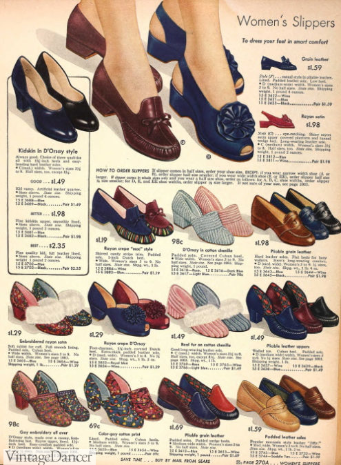 New Vintage Slippers, House Shoes, Boudoir Shoes for Ladies