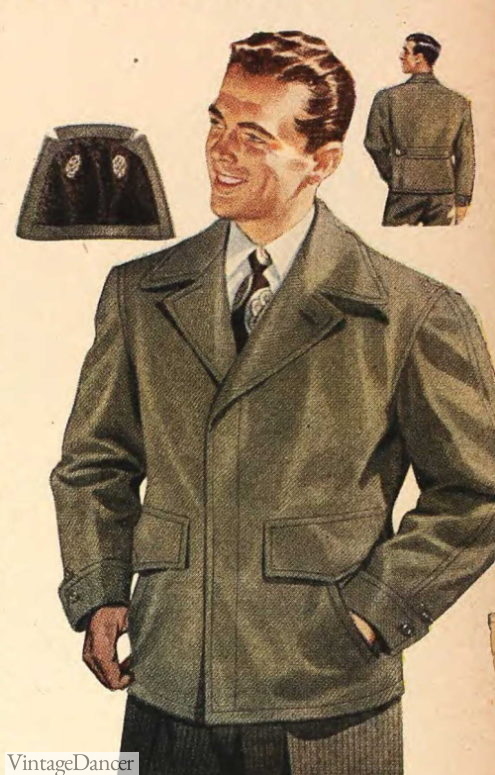 1940s Men's Coats and Jacket Styles & History