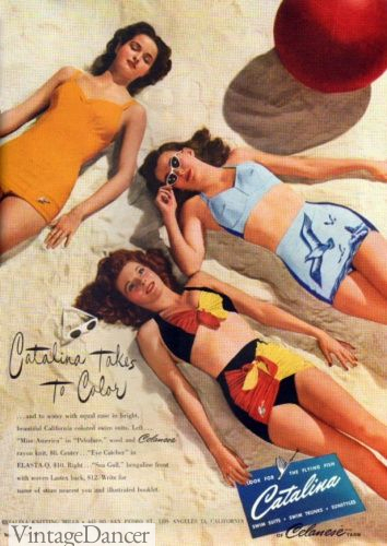 1940s Bathing Suits Swimsuits And Swimwear