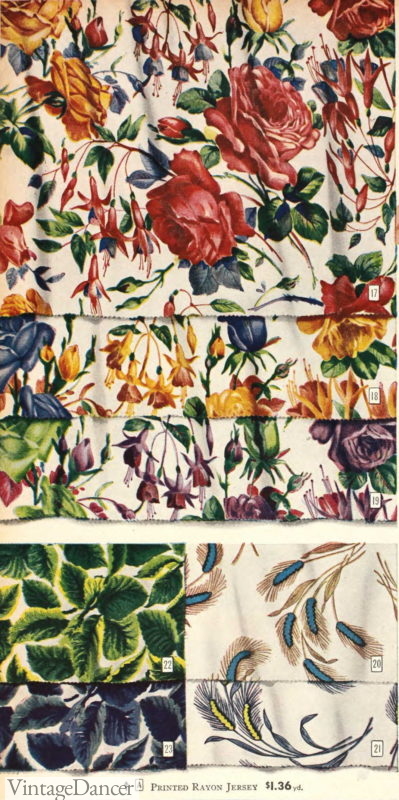 1940s Fabrics and Colors in Fashion