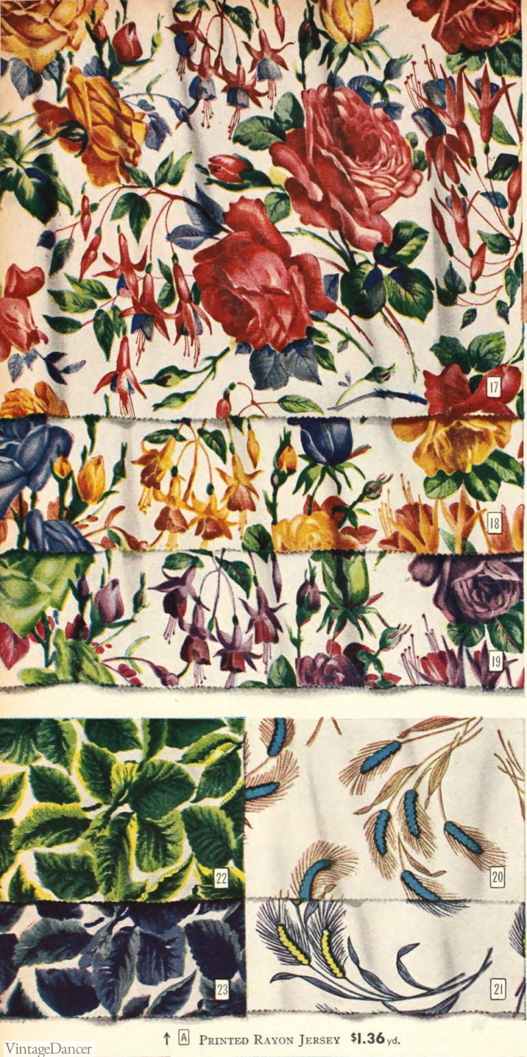 1940s Fabrics and Colors in Fashion