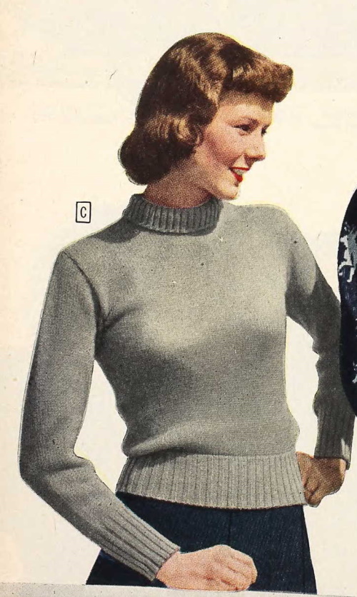 1940s Sweater Styles - Women's Pullovers and Cardigans