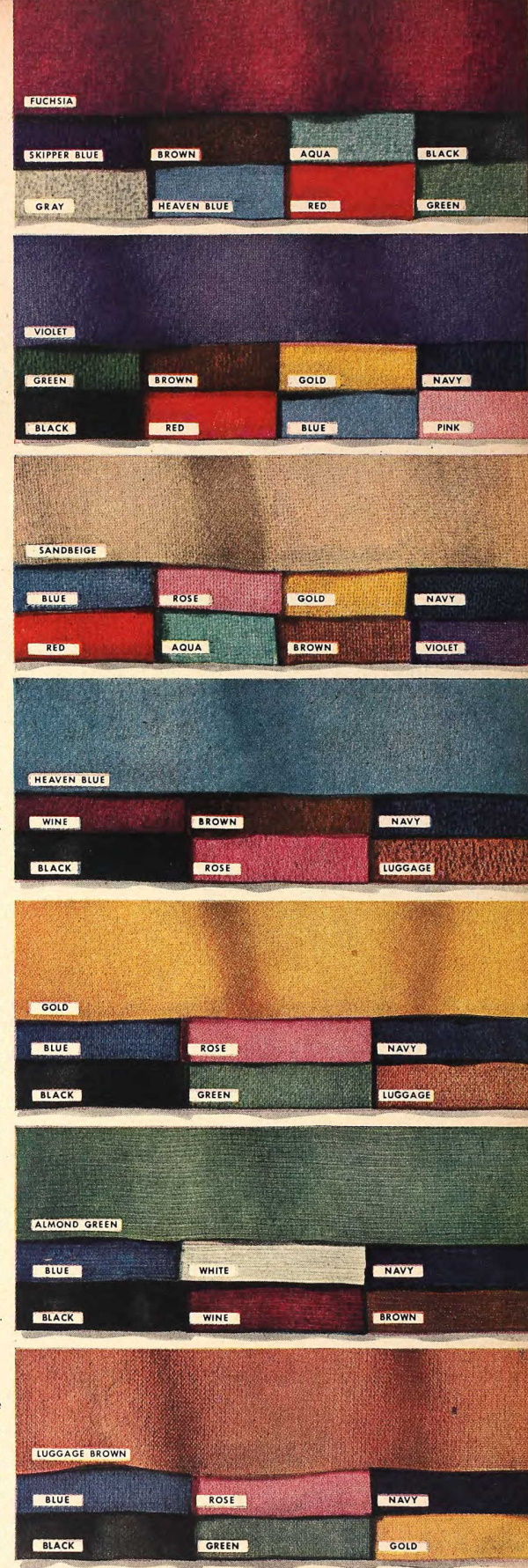 1940s Fabrics and Colors in Fashion