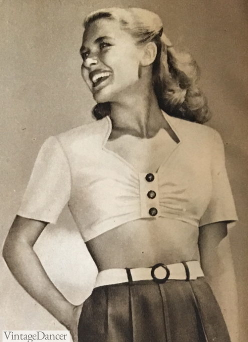 1940s Blouses, Shirts, Knit Tops Styles - Fashion History 1940s Blouses, Shirts, Knit Tops Styles - Fashion History