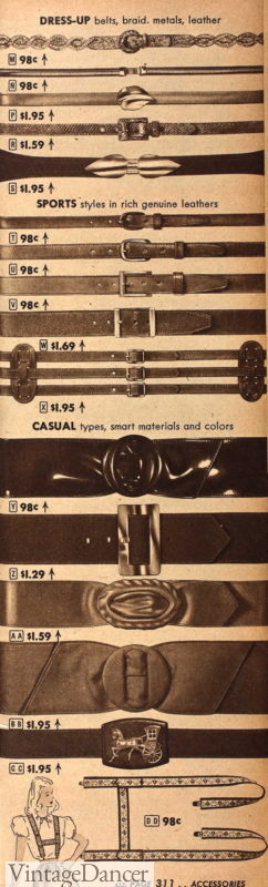 A History of Belts 1920-1960 for Women