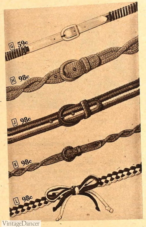 A History of Belts 1920-1960 for Women