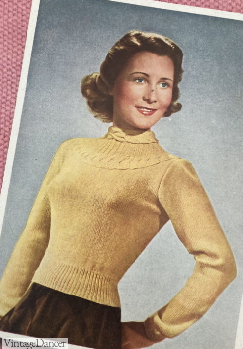 1940s Sweater Styles - Women's Pullovers and Cardigans