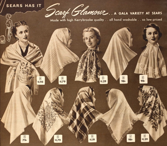 Vintage Scarves- Styles from 1920s to 1960s