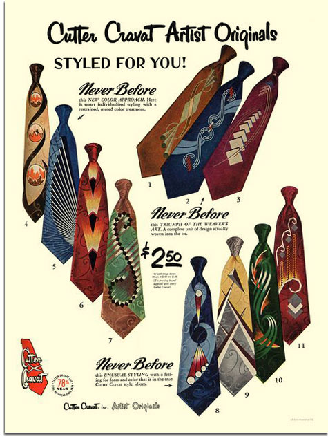 Men's Ties History of the 1920s to 1970s